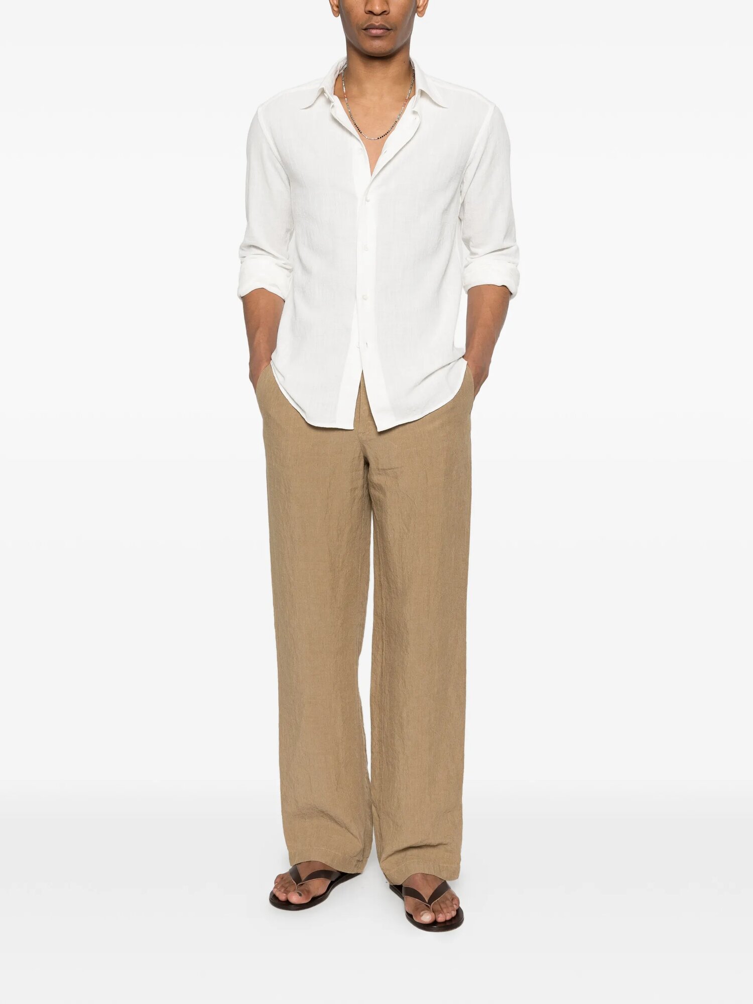 Брюки Barena Cavea Marte linen trousers, размер 48, разноцветный — фото 1