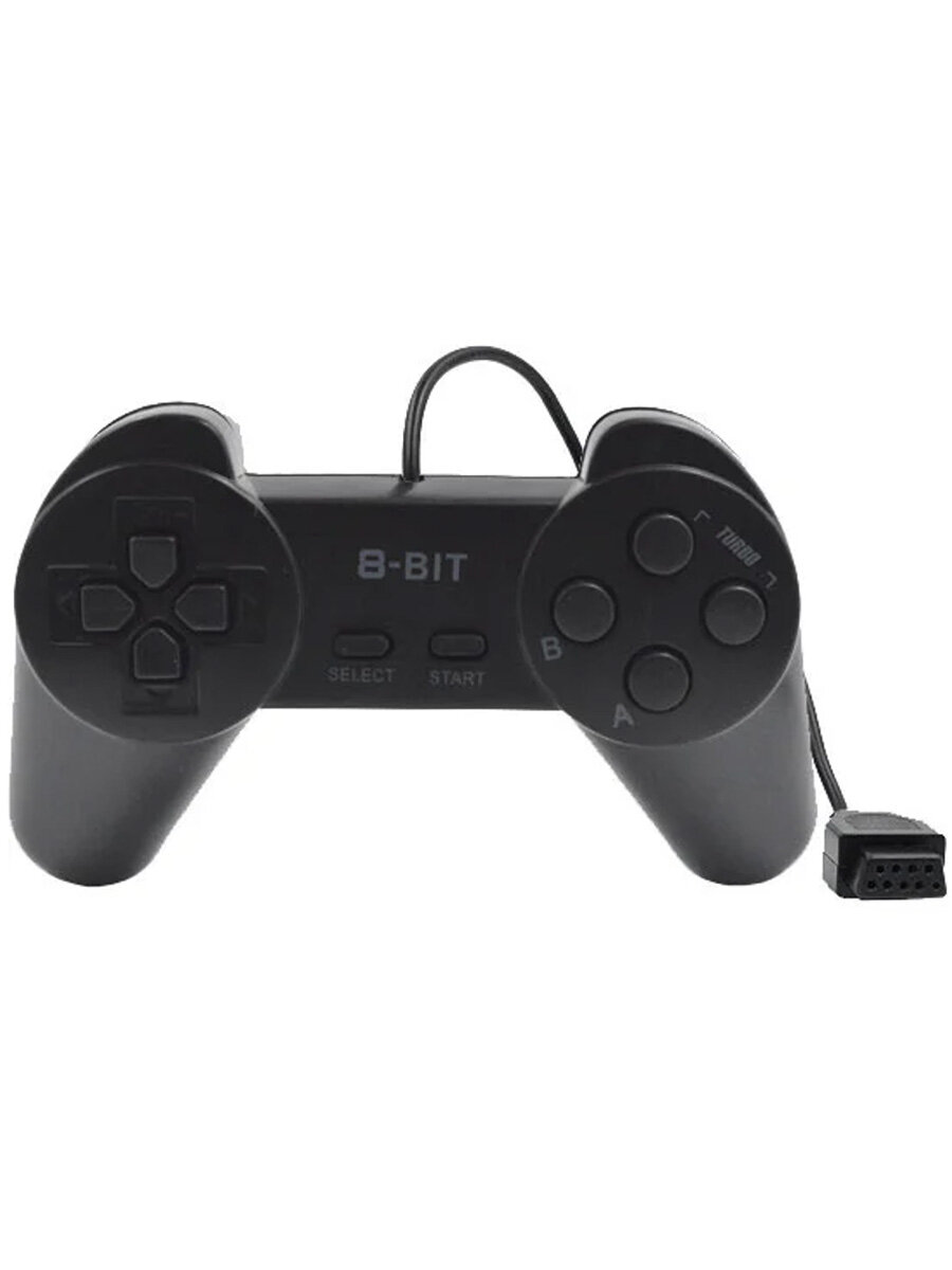 Джойстик для игровых приставок 8 bit черный (рогатый) 9 Pin (узкий разъём)