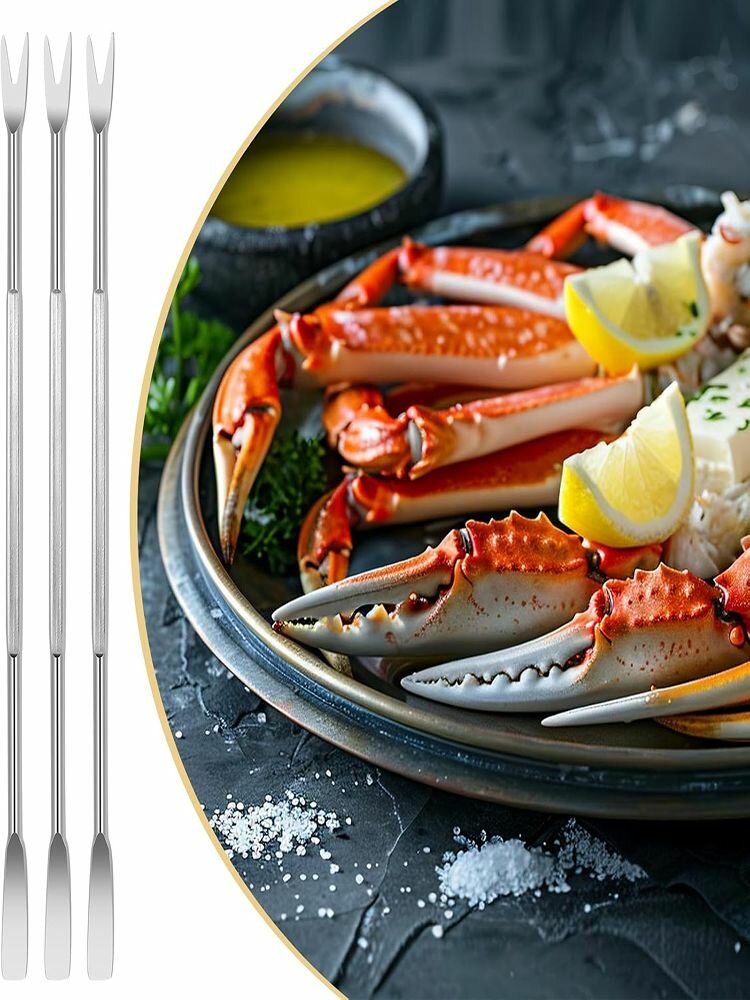 Вилки для морепродуктов Farberware набор 4 шт, стальные, для краба креветок лобстера, приборы для извлечения мяса