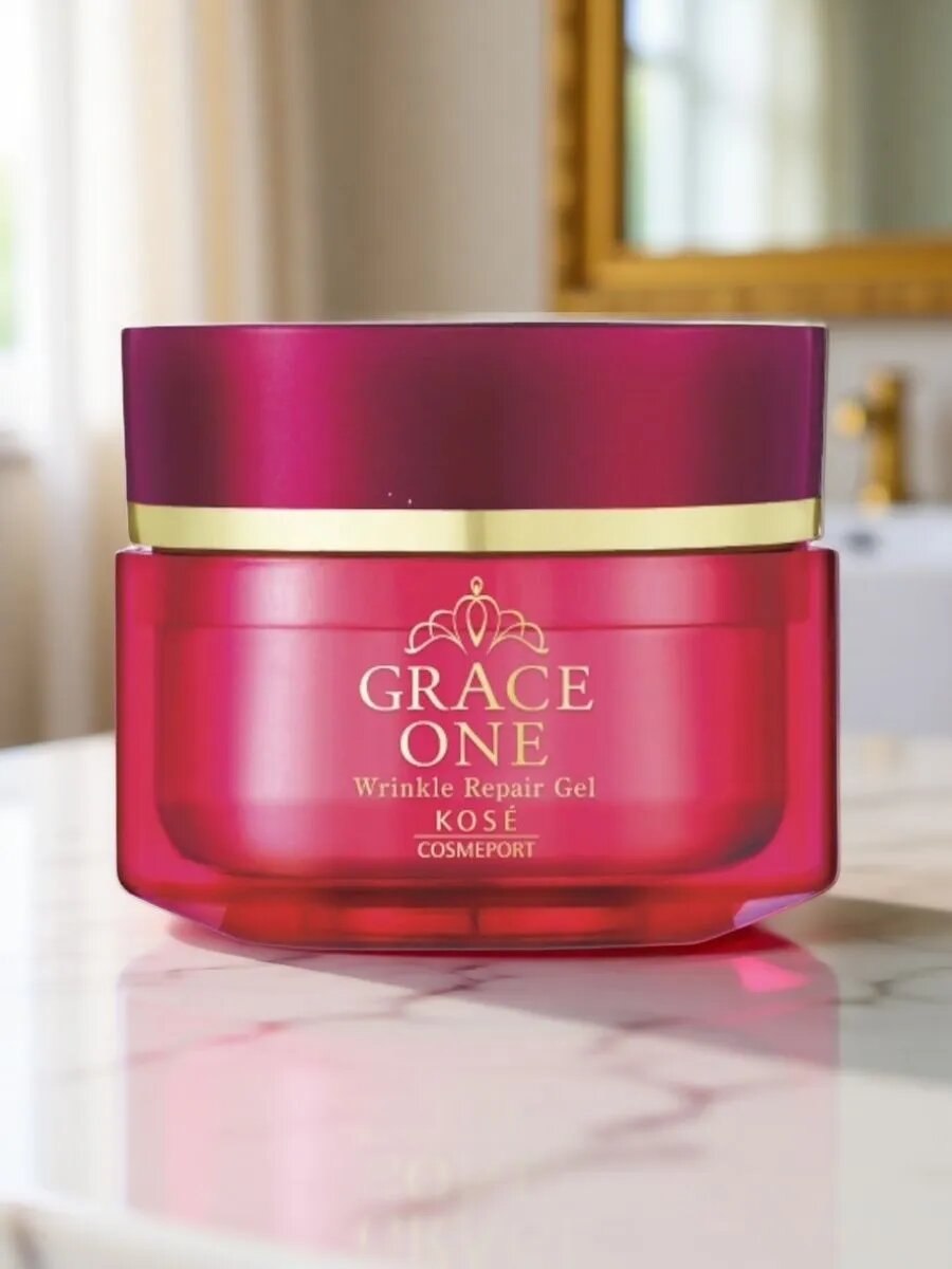 Антивозрастной крем-гель для лица KOSE Grace One Wrinkle Repair Gel увлажняющий и повышающий упругость кожи, 100г.