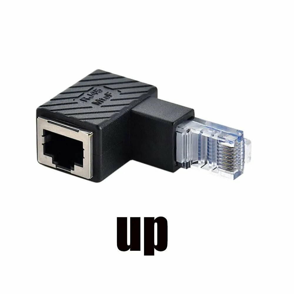 Адаптер Ethernet 90 градусов, модем адаптера расширителя RJ45 мужского к женскому, маршрутизатор