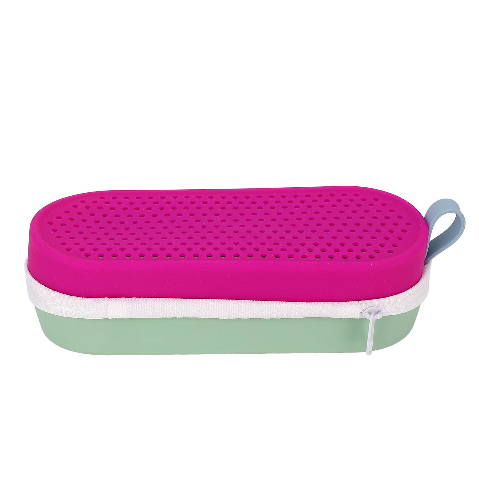 Чехол для плавательных очков, двусторонний, дышащий, большой емкости, портативный, силиконовый, фиолетово-зеленый.