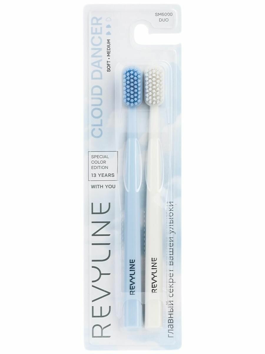Набор зубных щёток SM 6000 DUO Cloud Dancer, белая и голубая, 2 шт