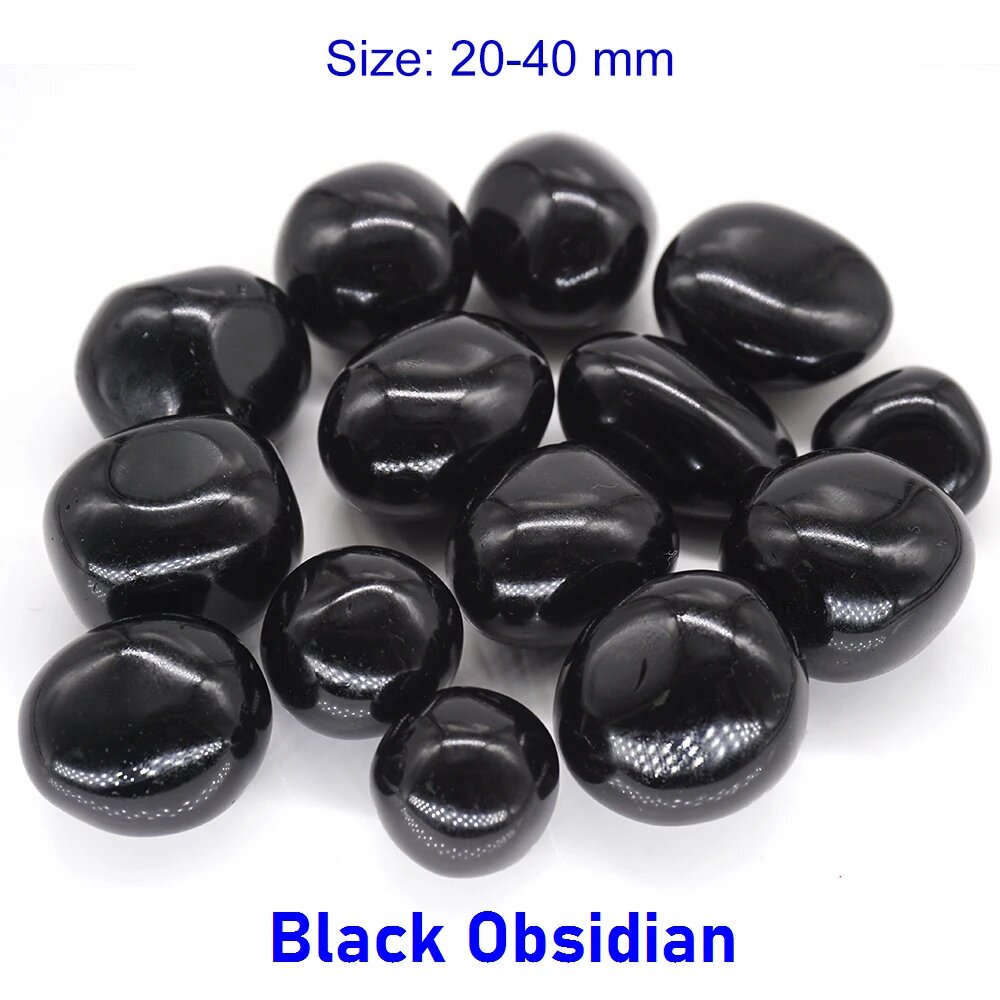 Целебные кристаллы, натуральные камни Черный, 10g (1 PCS), Black Obsidian-O