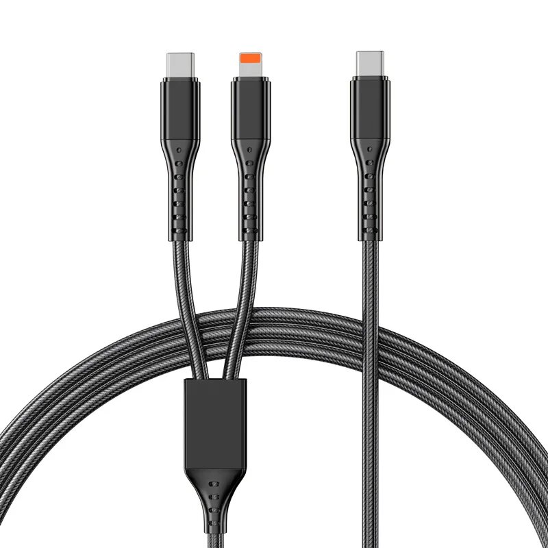 Кабель для быстрой зарядки 2 в 1, шнур для iPhone 17 16 15 14 13 USB Type C, кабель для зарядного устройства, многопортовый, несколько USB-кабелей для зарядки, линия 1,5 м