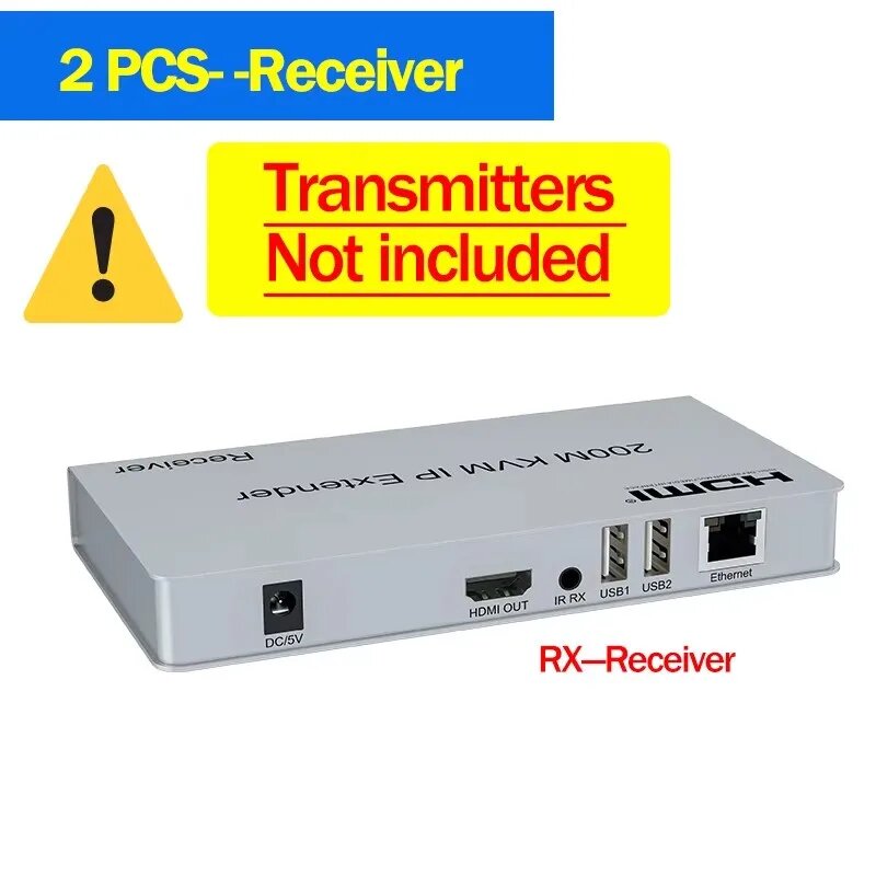 Удлинитель KVM HDMI, 200 м, кабель Ethernet Cat5e/6 Rj45, 1080P, HDMI, USB