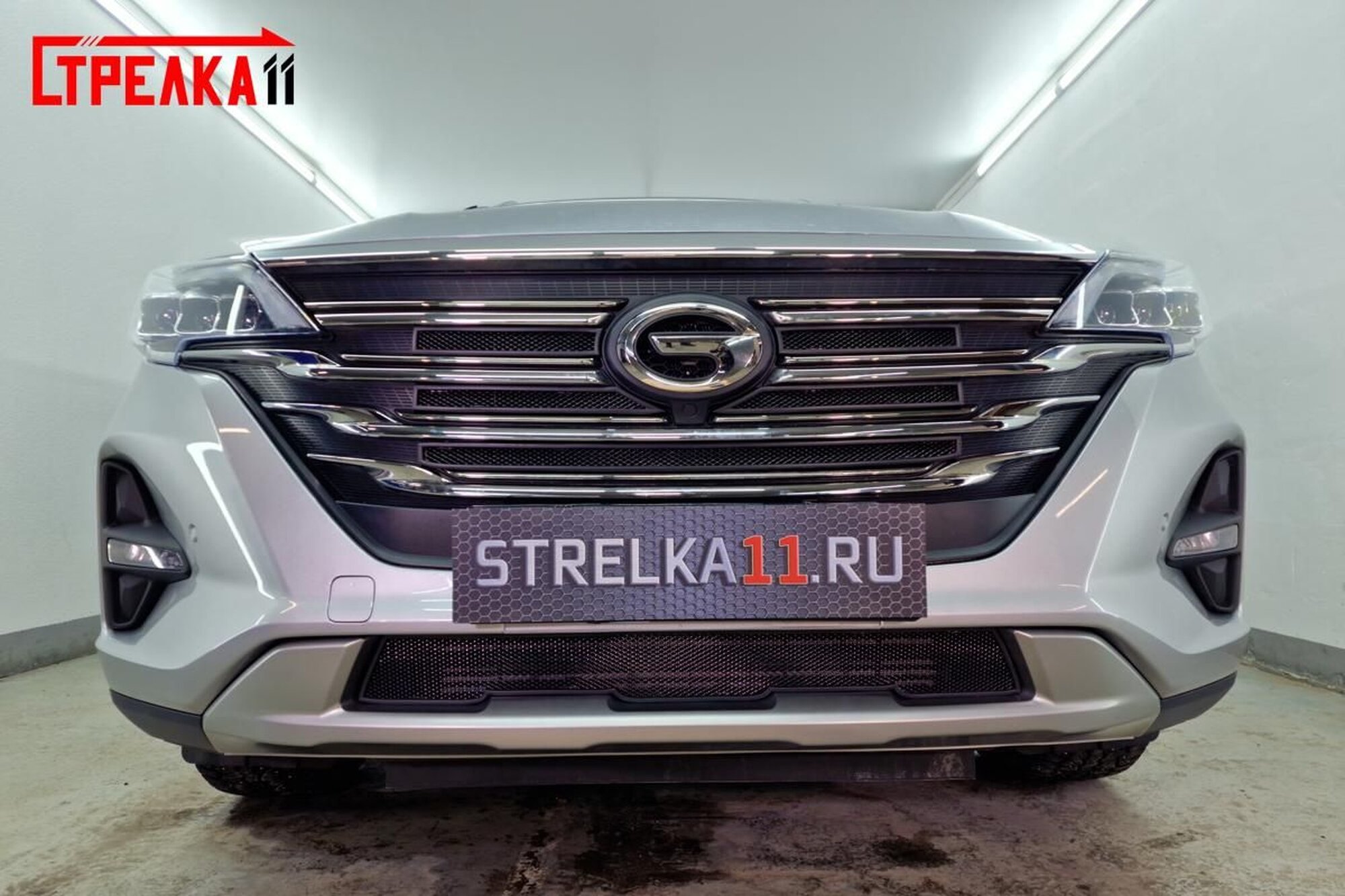 Защитная сетка радиатора с окантовкой и защелками для GAC GS5 2018- (I), 6шт