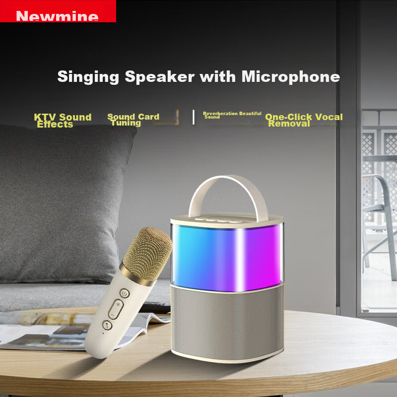 Newmine MC-600 портативный Bluetooth-колонка для уличных карате и домашнего KTV с микрофоном Цвет：Караоке/Портативный