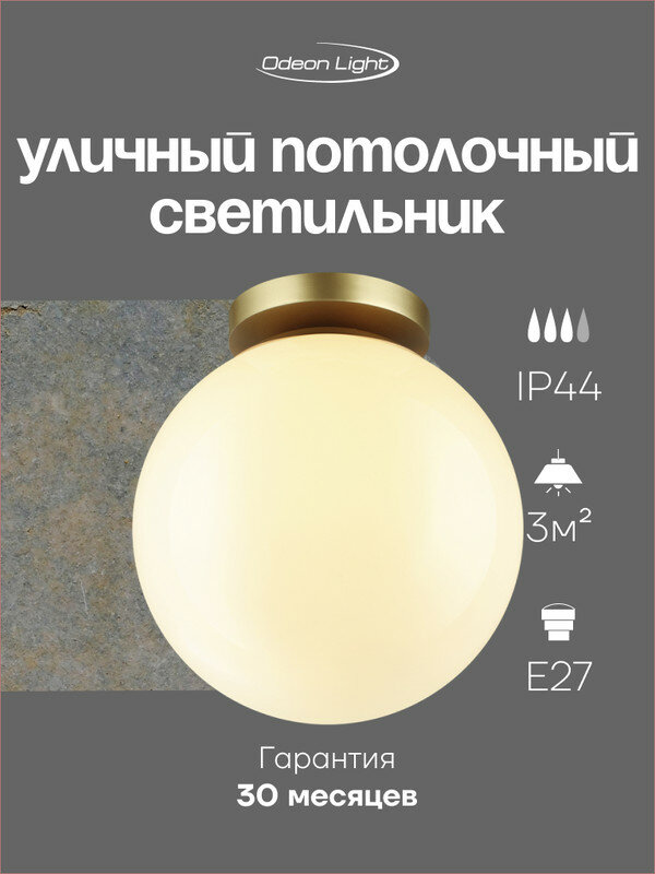 Потолочный накладной светильник ODEON LIGHT BOSCO 4248/1C E27 LED 9W золотой