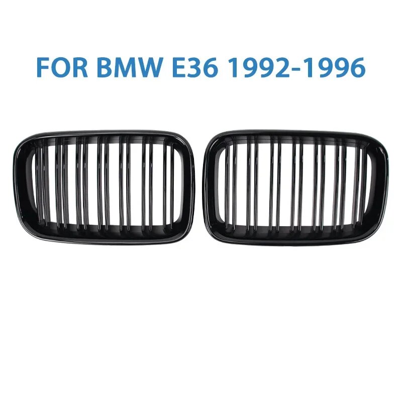 Решетка радиатора BMW E36 1992-1996, черная Double Line