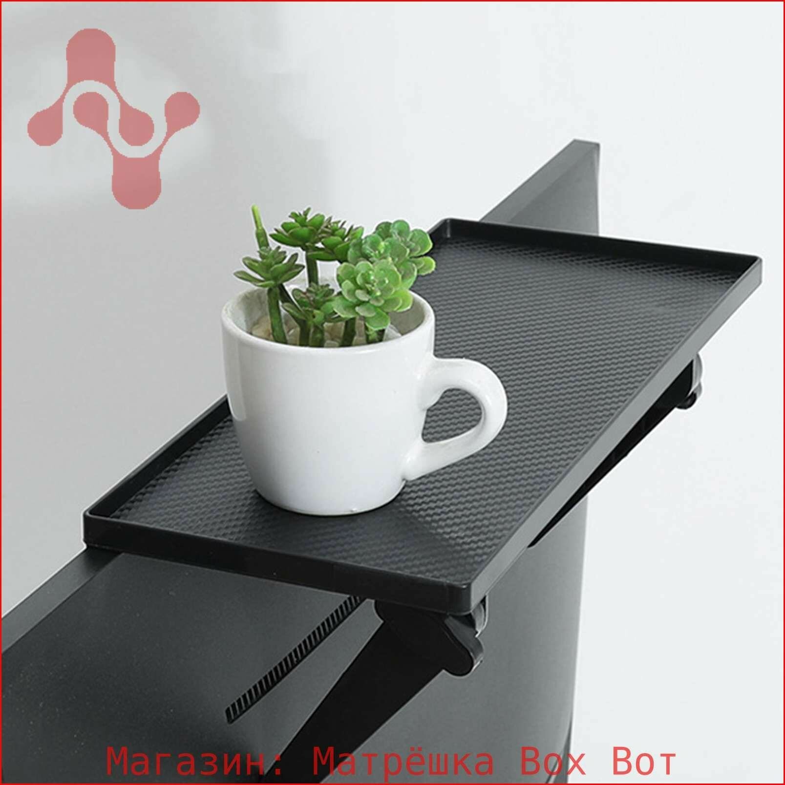 Chaoyi Навесная полка кронштейн подставка на телевизор для приставки, ресивера, роутера регулируемая, L