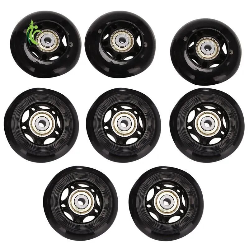 (C W M V) Колеса совместим с роликовых коньков, 8 шт. в упаковке, колеса коньков использования помещении и на открытом воздухе, сменные подшипником 64 мм
