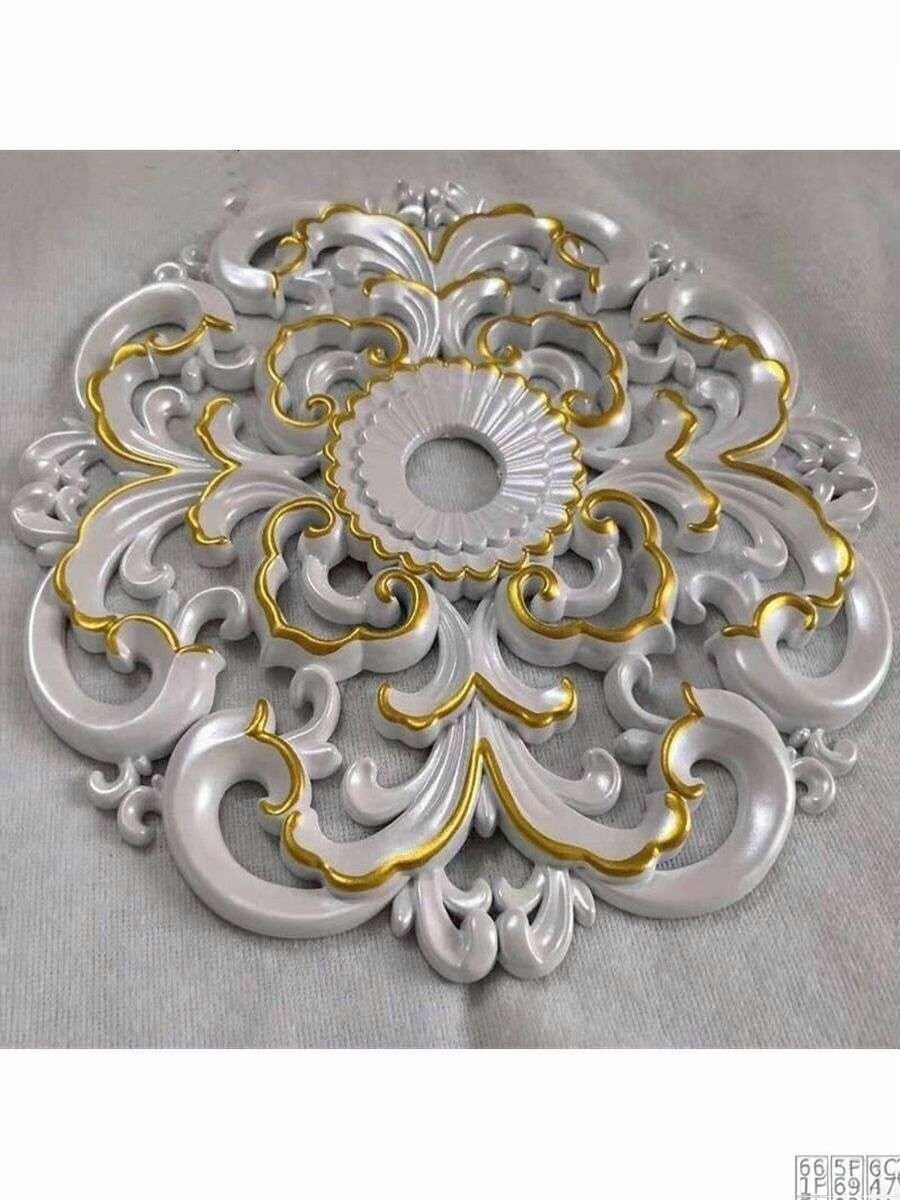 Розетка потолочная инжекционная под люстру/ Подходит для резных декораций на стенах/ мебели