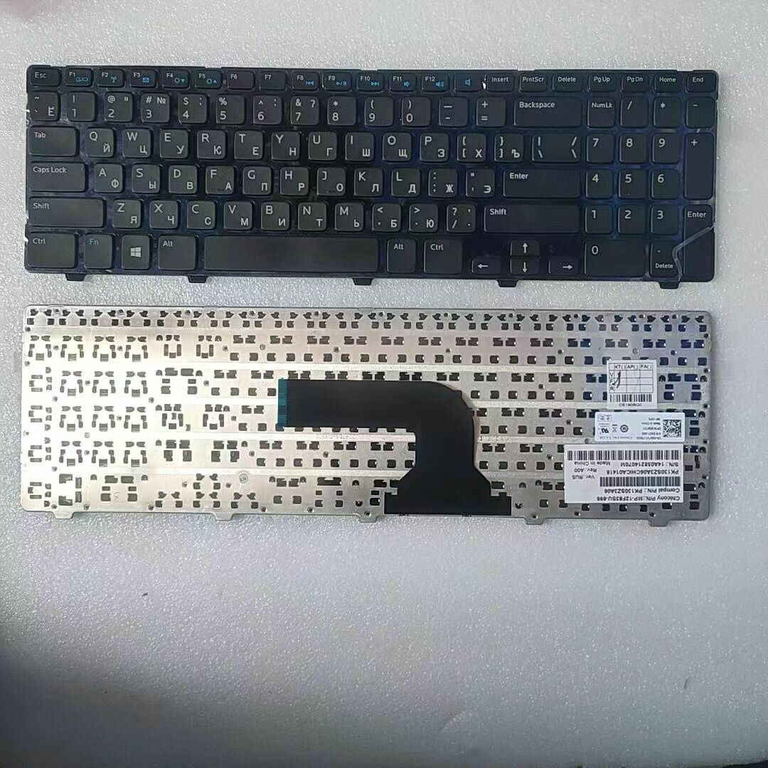 Новая русская клавиатура для DELL 15R M531R без подсветки, черная, ноутбук MP-12F83SU-698