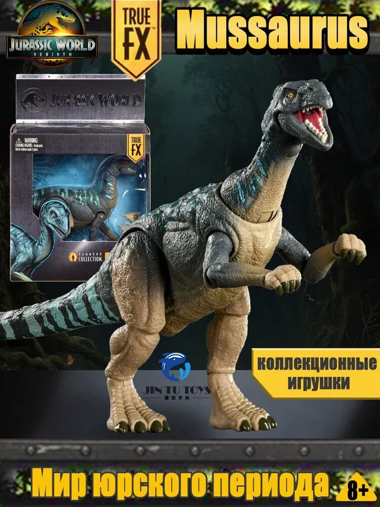 Парк юрского периода Mattel Jurassic World Hammond Collection Mussaurus / Модель динозавра дриозавра из коллекции Коллекция Хэммонд, подходящая в качестве подарка для детей и для фанатов.