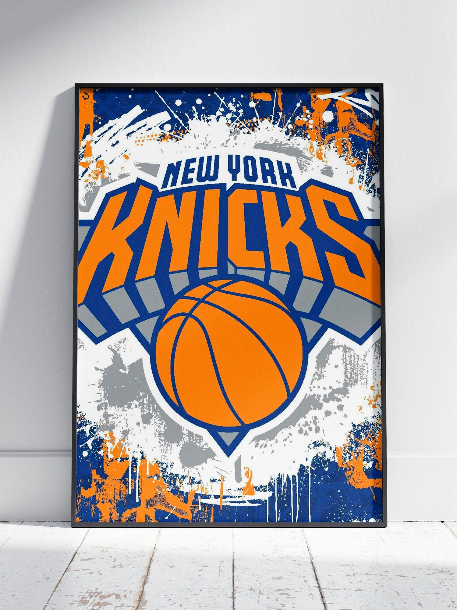 Плакат на стену для интерьера Команды Баскетбол (Нью Йорк Никс - New York Knicks 3) - Постер по спорту и физической активности формата A4 (21x30 см)