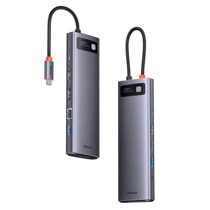 Док-станция Baseus Metal Gleam Series 12-in-1 Multifunctional Type-C Hub Docking Station WKWG020213