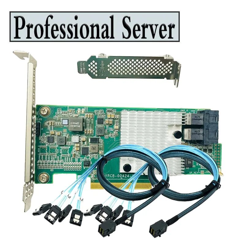 INSPUR 9300-8I 12 Гбит/с HBA IT-режим ZFS FreeNAS unRAID+2*SFF-8643 Кабель SATA