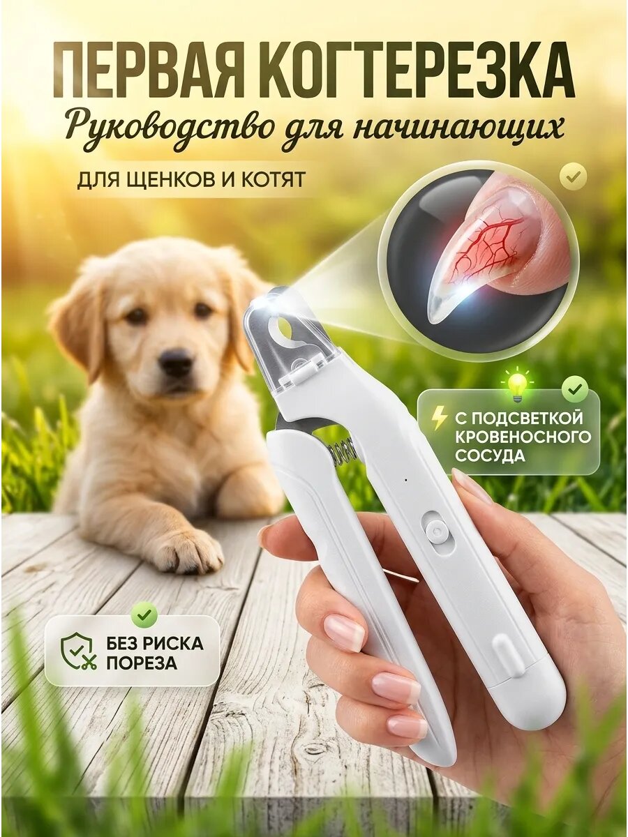 Когтерезка для кошек и собак с ограничителем
