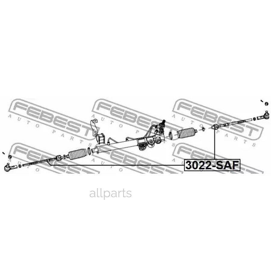 FEBEST 3022-SAF тяга рулевая GREAT WALL HOVER/SAFE F1 2005-