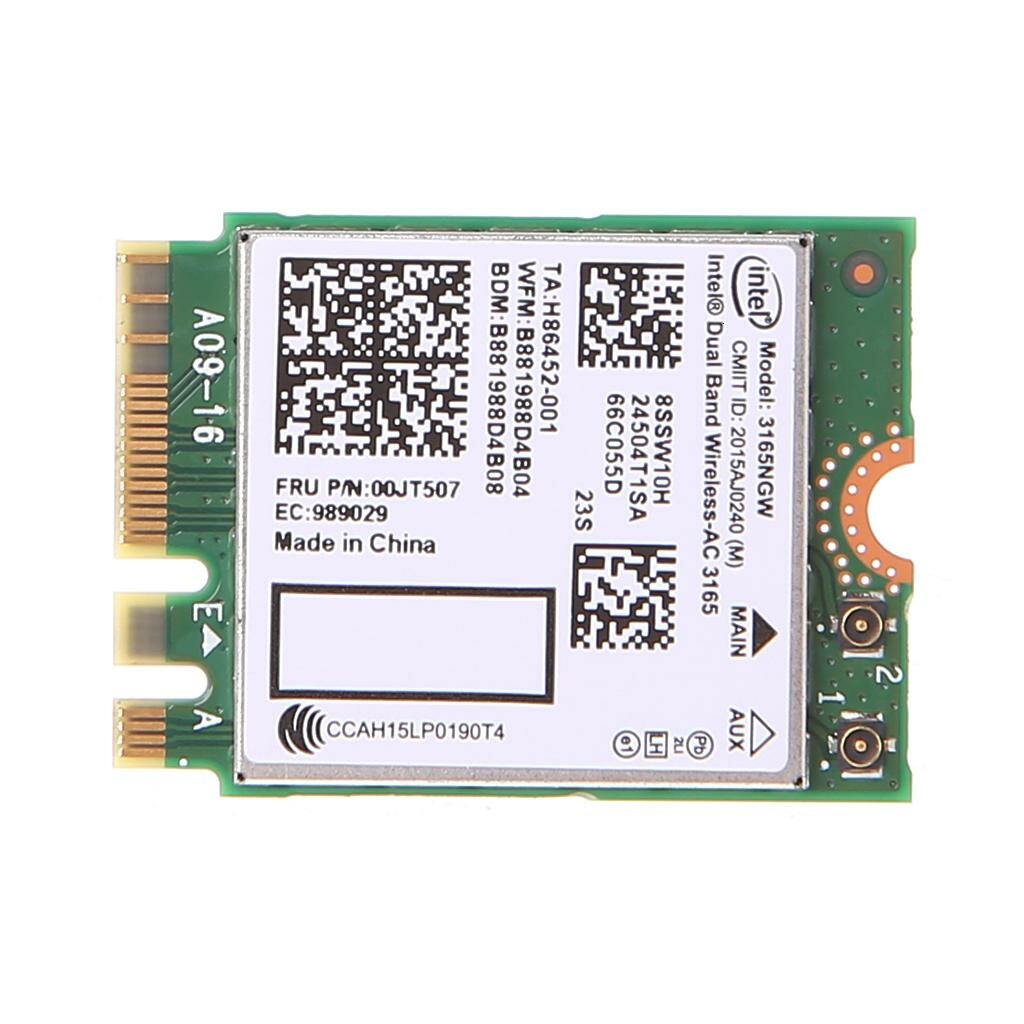 Беспроводная Wi-Fi-карта Intel Wireless-AC 3165, Синий