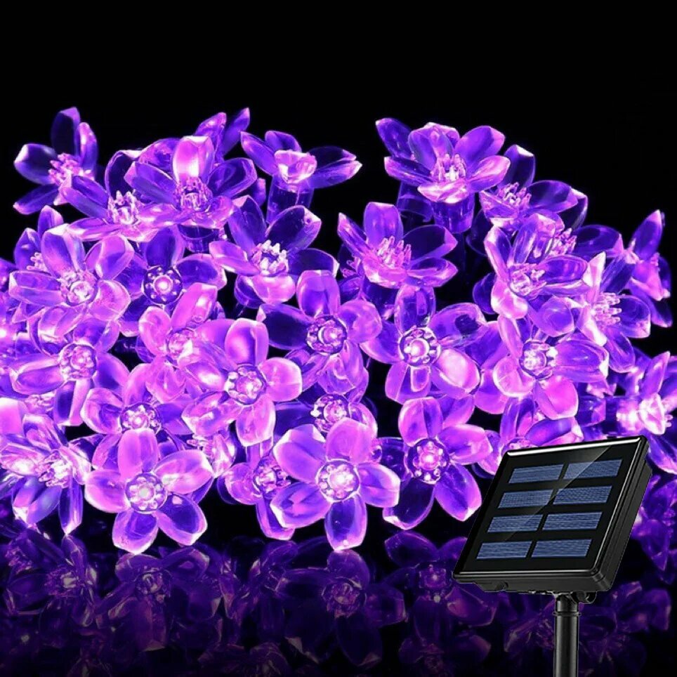 Солнечные гирлянды IEEYEEY, фиолетовый свет, 5M 20LEDs