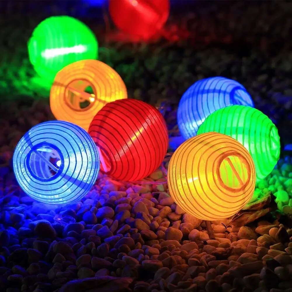 Солнечные фонарики для сада, 3.5м, 10LED, Colourful Lantern