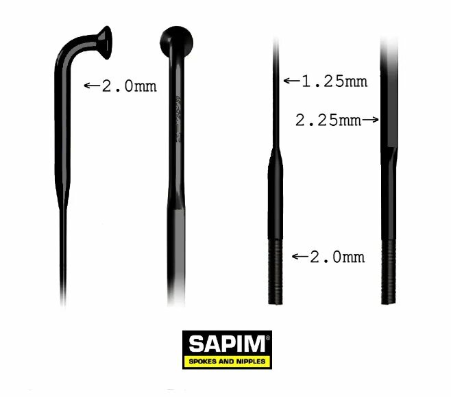 Спицы Sapim CX-Sprint черные straight 36pcs — фото 1