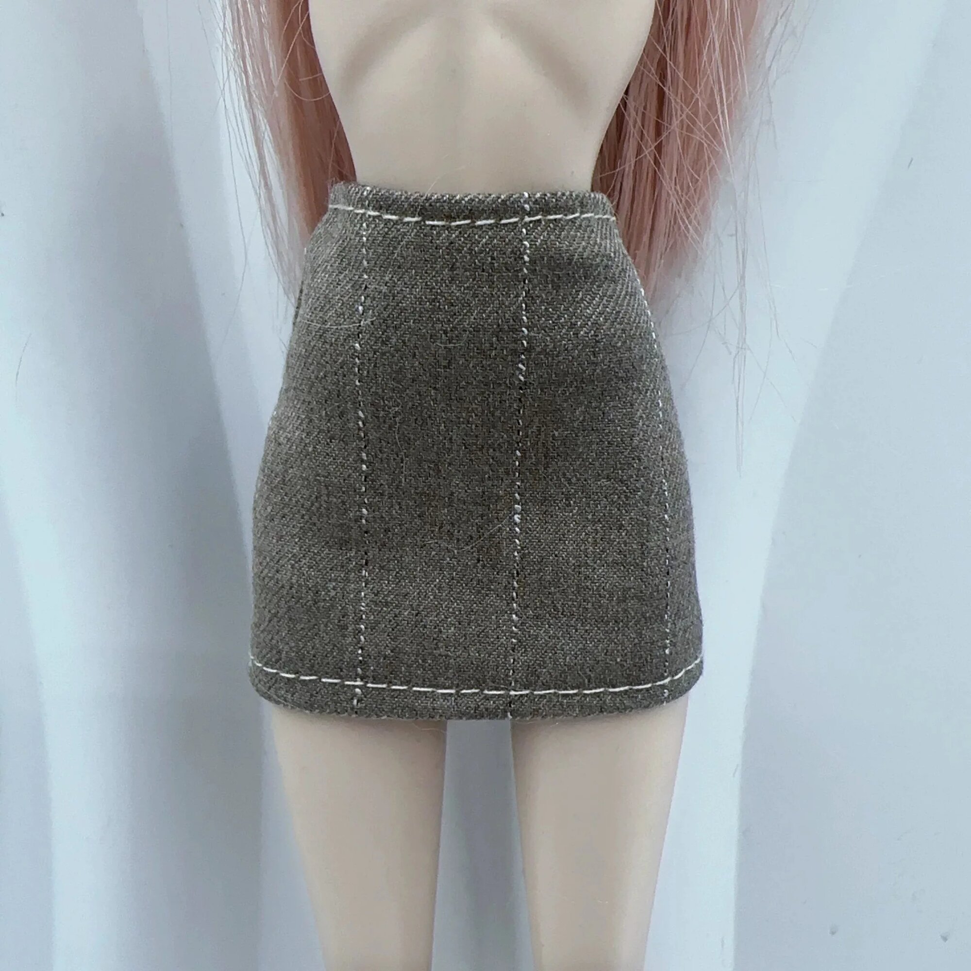 Серая короткая юбка для куклы 1/6 Short Skirt 20
