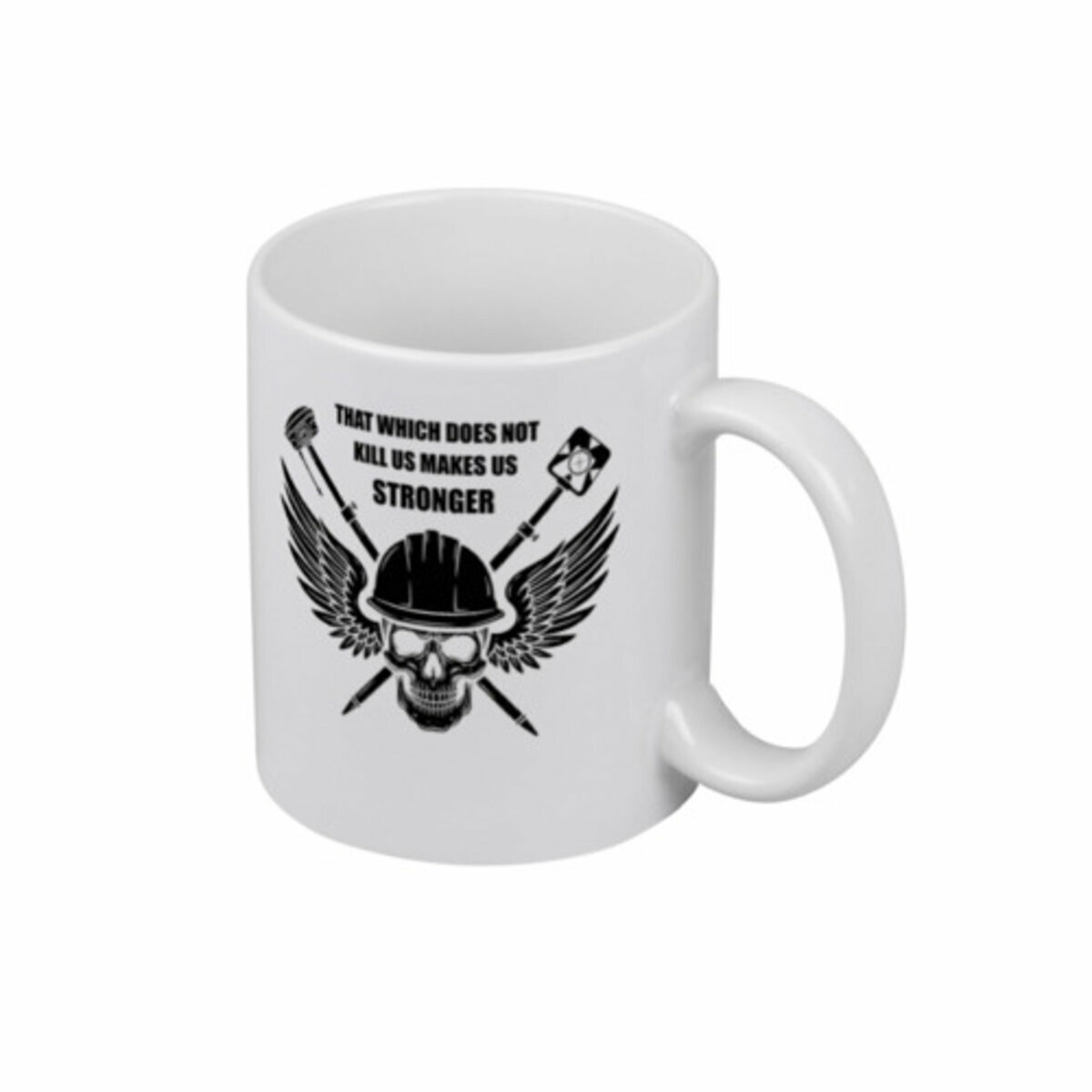 Кружка «Геодезист Череп в каске cup» (белый)