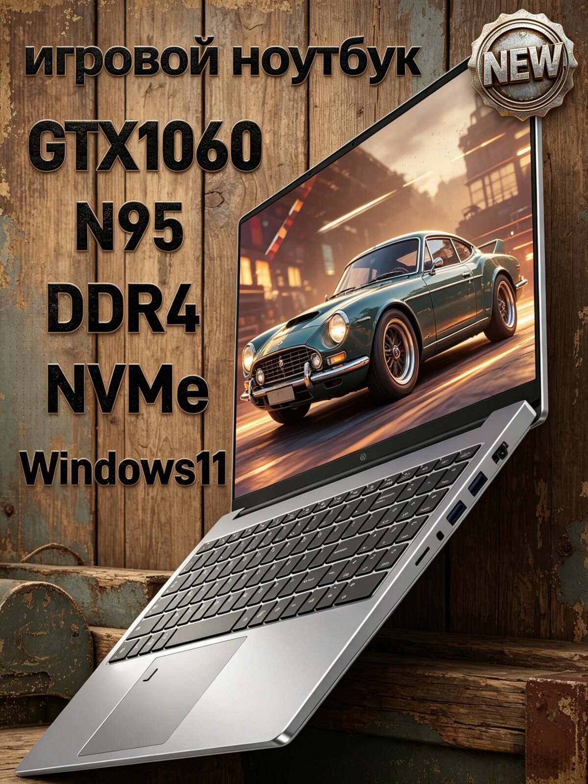 Intel N95 видеокарта GTX1060 15,6" IPS Премиальный игровой ноутбук для работы и учебы ноутбуки ультрабук , Windows11