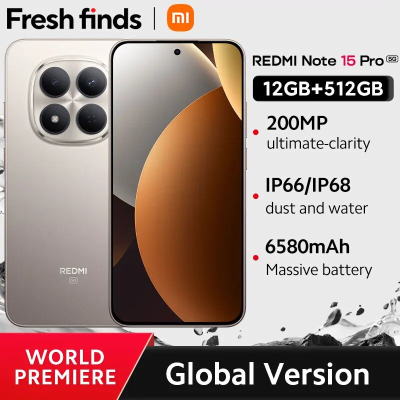 Смартфон Xiaomi Redmi Note 15 Pro 5G, 12/512ГБ, global