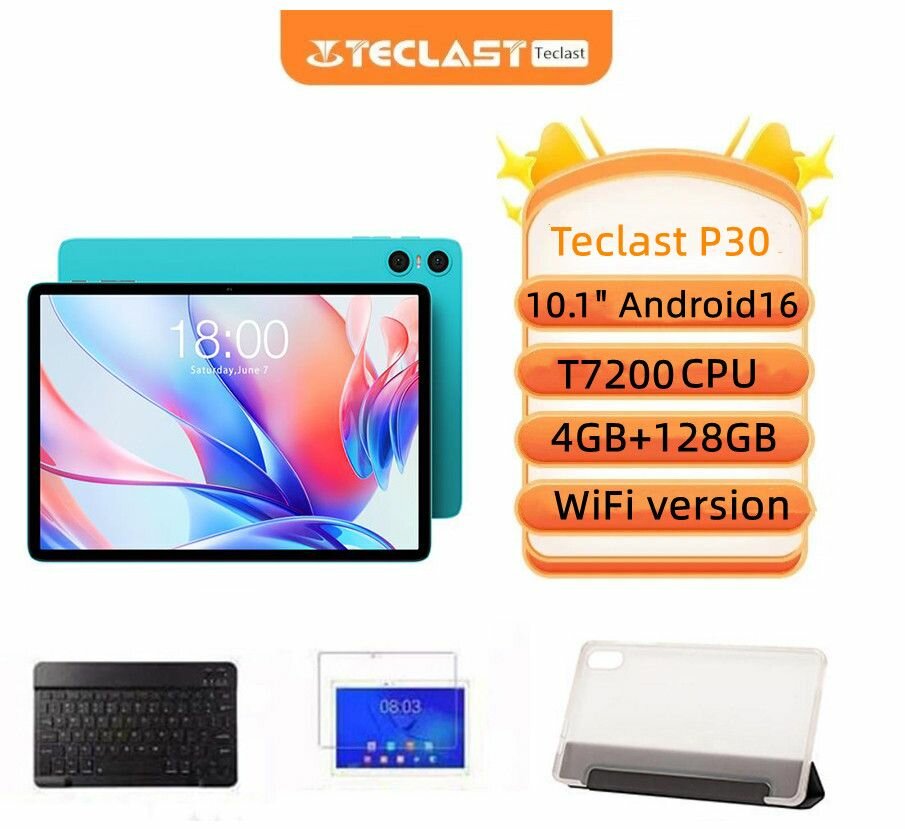 Teclast Планшет Планшет Teclast P30 10.1" 60Гц, 4+128ГБ, Android 16