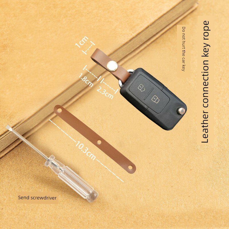Кожаный брелок из натуральной кожи коричневого цвета, стандартная длина, естественный и изысканный внешний вид