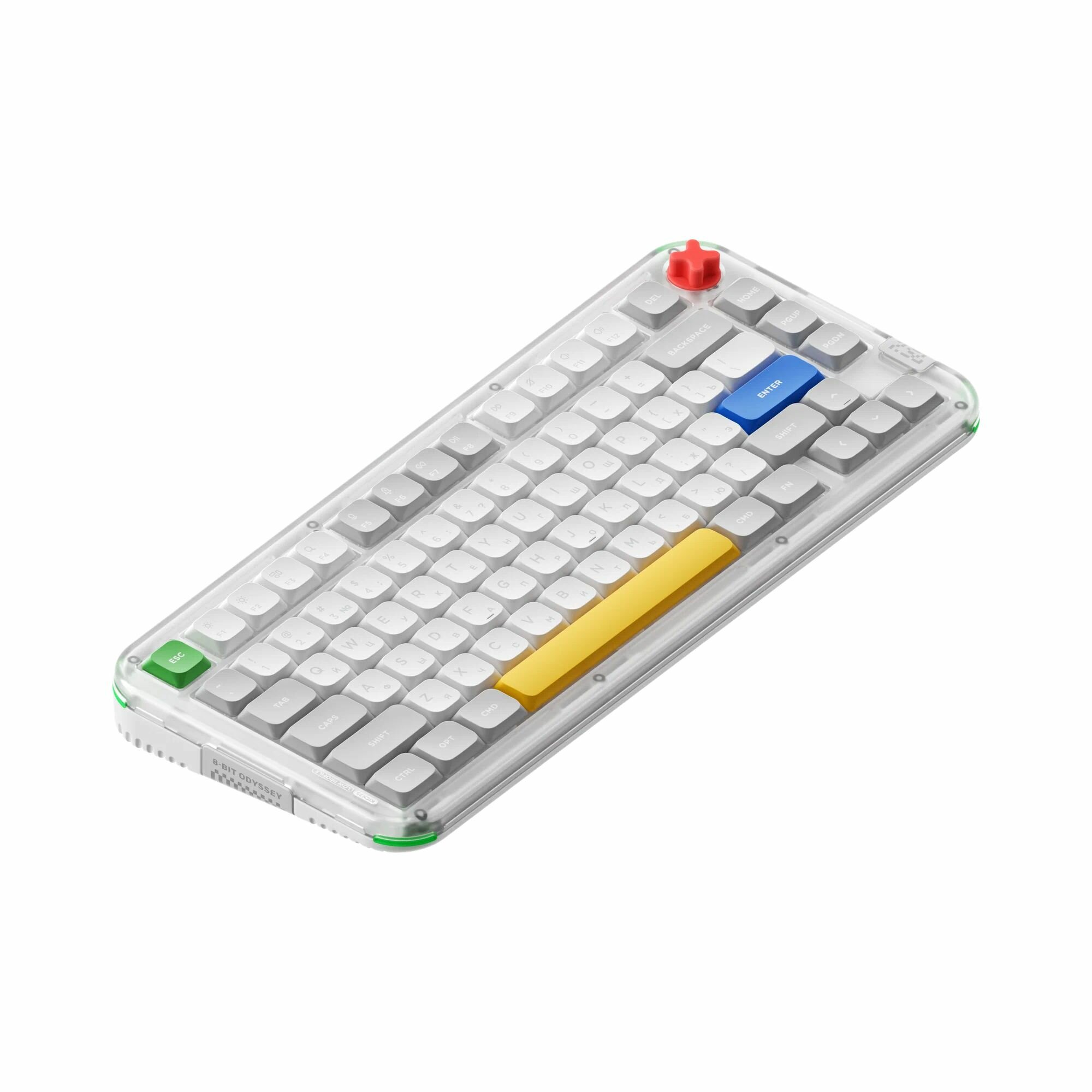 NuPhy Игровая клавиатура беспроводная Kick75, Low profile, прошивка IO, (Brown nano), Русская раскладка, белый