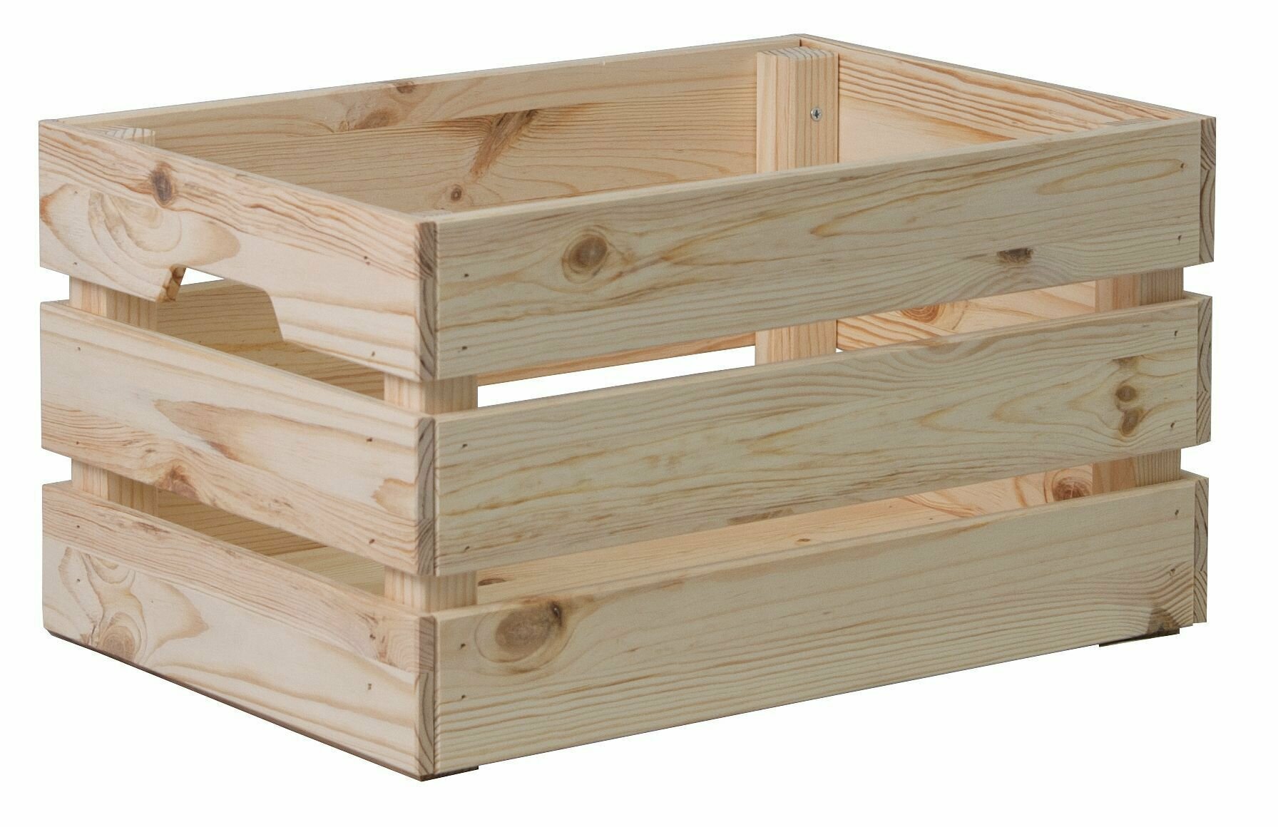 Ящик для хранения, деревянный(хвоя) 46x31x25 см, с ручками, хвоя