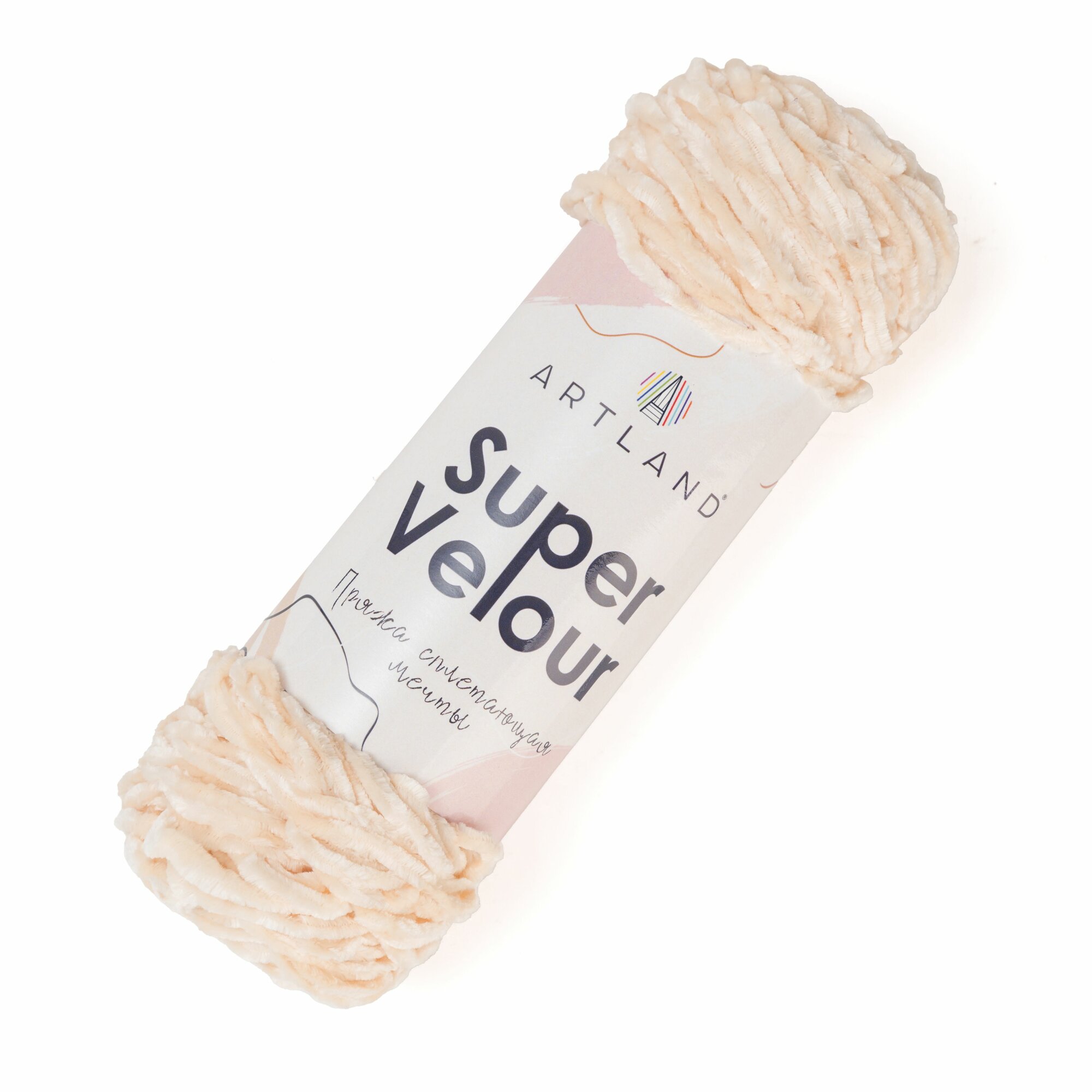 Пряжа для вязания Artland Super Velour 4 мотка (120 м, 95 гр), цвет 04 кремовый