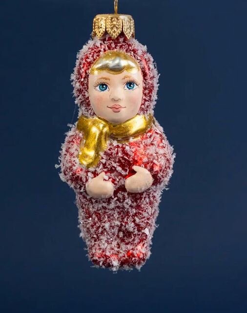 Елочная игрушка Малыш-лыжник