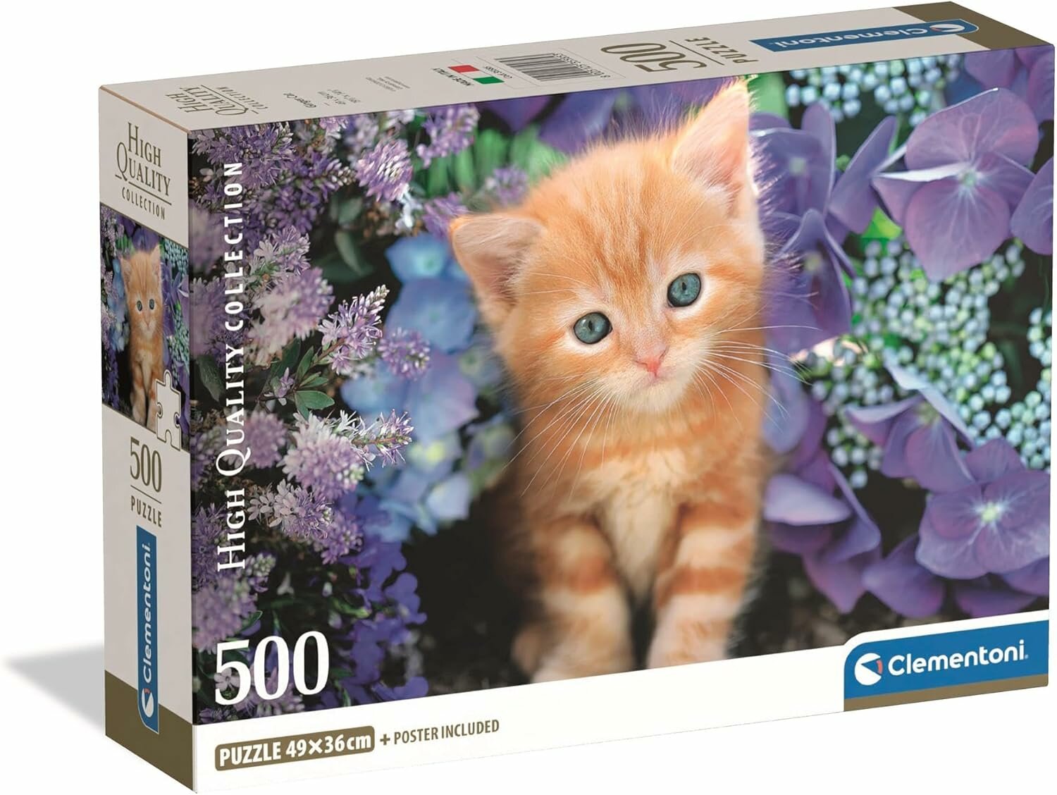 Пазл для взрослых Clementoni 500 деталей, элементов: Рыжий котёнок