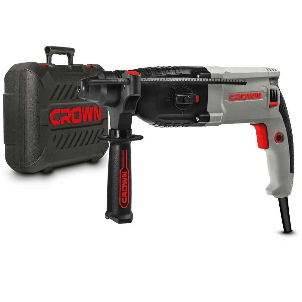 Перфоратор Crown CT18108 BMC Professional 800Вт, SDS+, 3.4Дж, 3 режима, 0-1200об/мин, 2.8кг, кейс