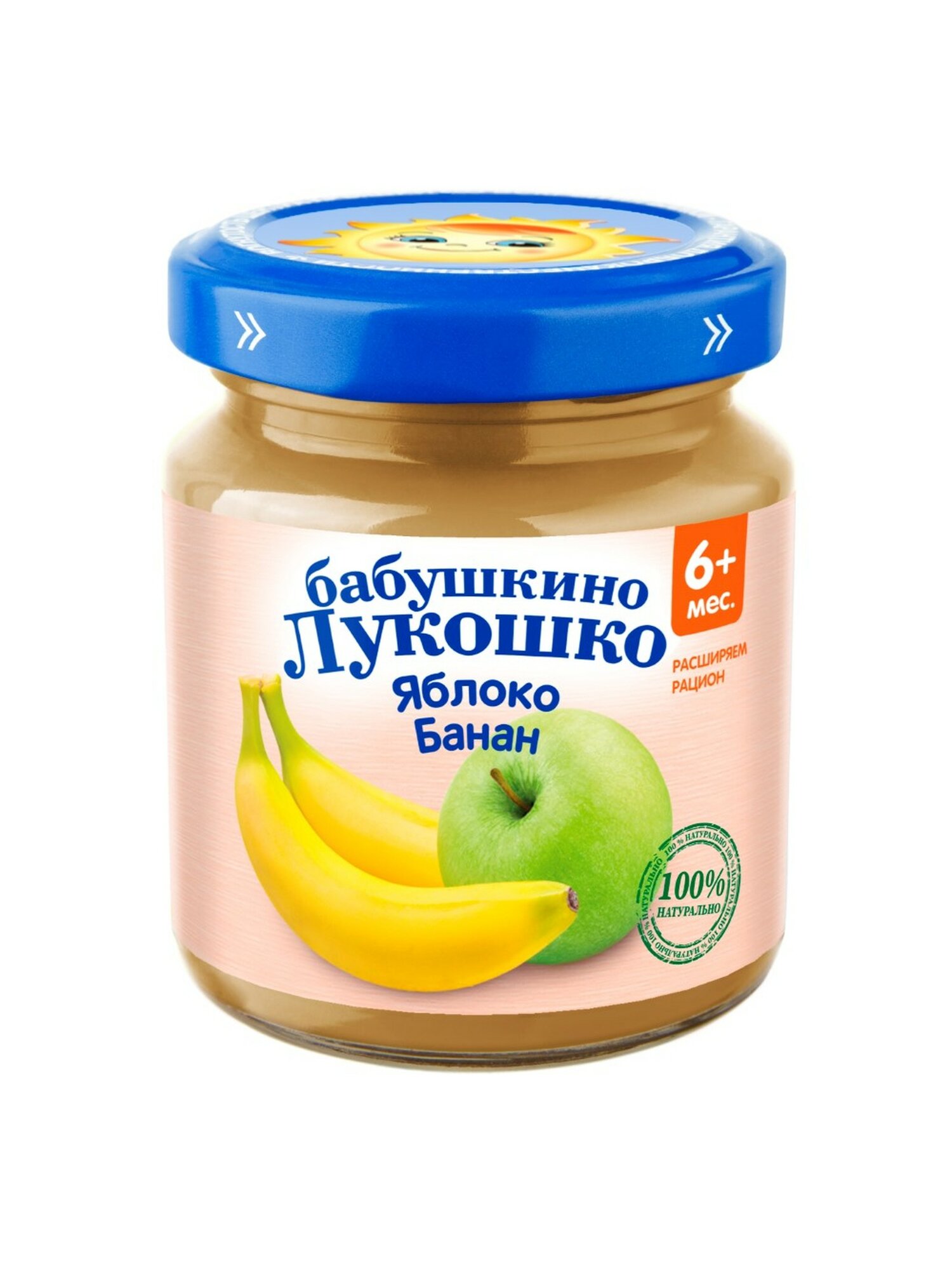 Бабушкино лукошко пюре из яблок И бананов Д/детского питания 100,0