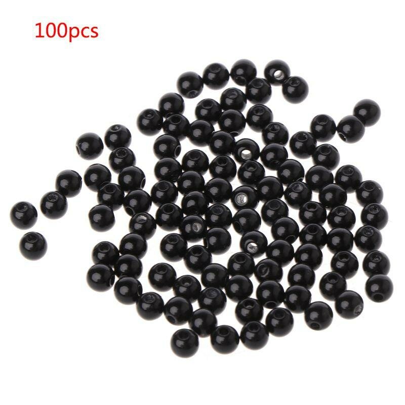 100 шт. 3-12 мм Черные безопасные глазки для кукол и игрушек, 6MM