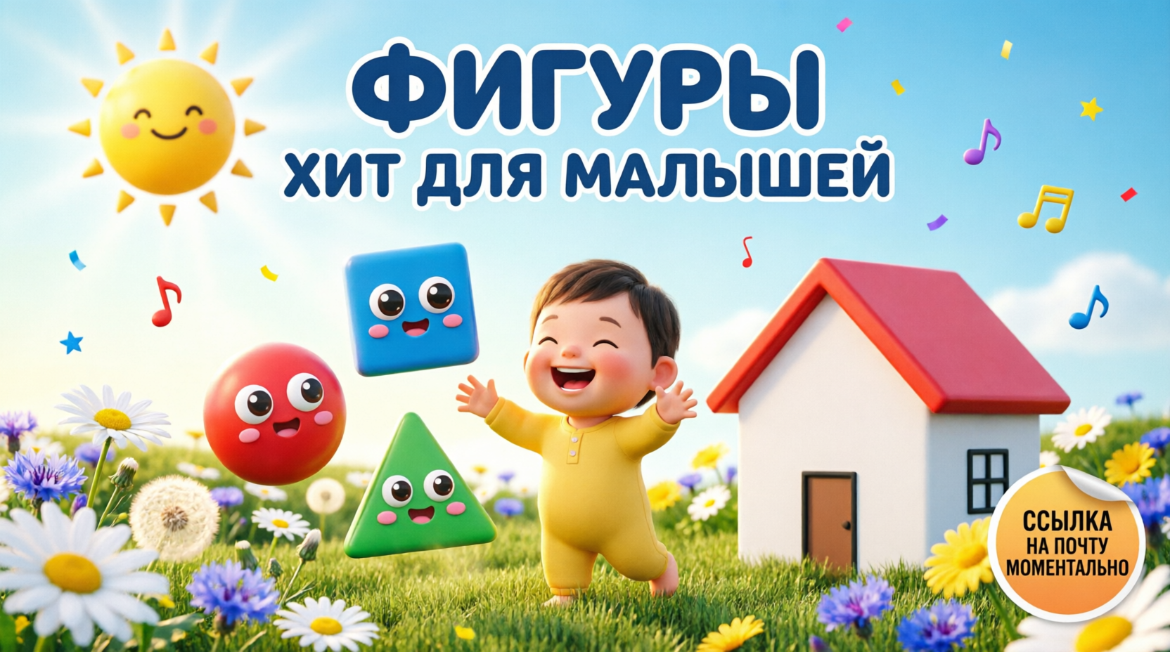 Детская развивающая песенка "Фигуры". mp3-файл высылается на почту после оплаты.