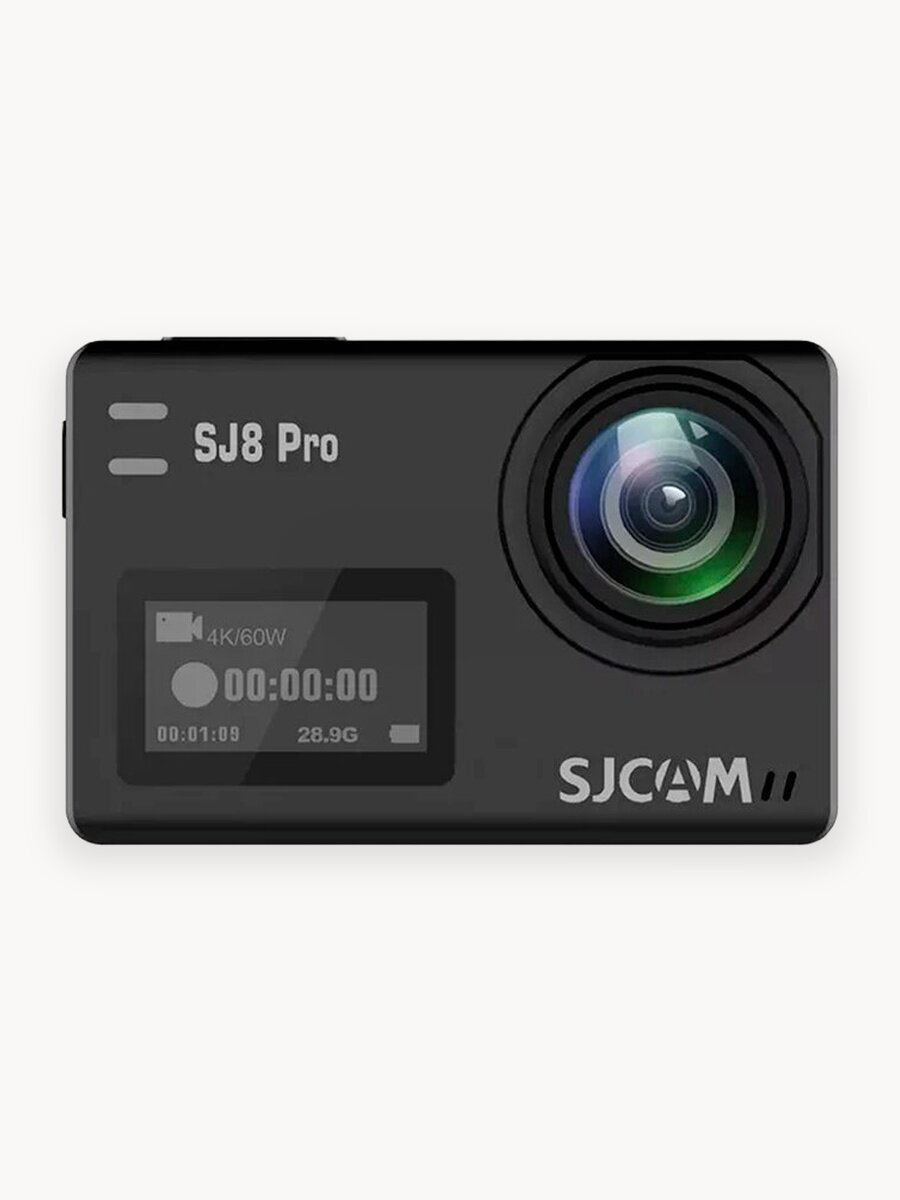 Оригинал Экшн камера SJCam SJ8 Pro черная с креплением, водонепроницаемая 4K Ultra HD