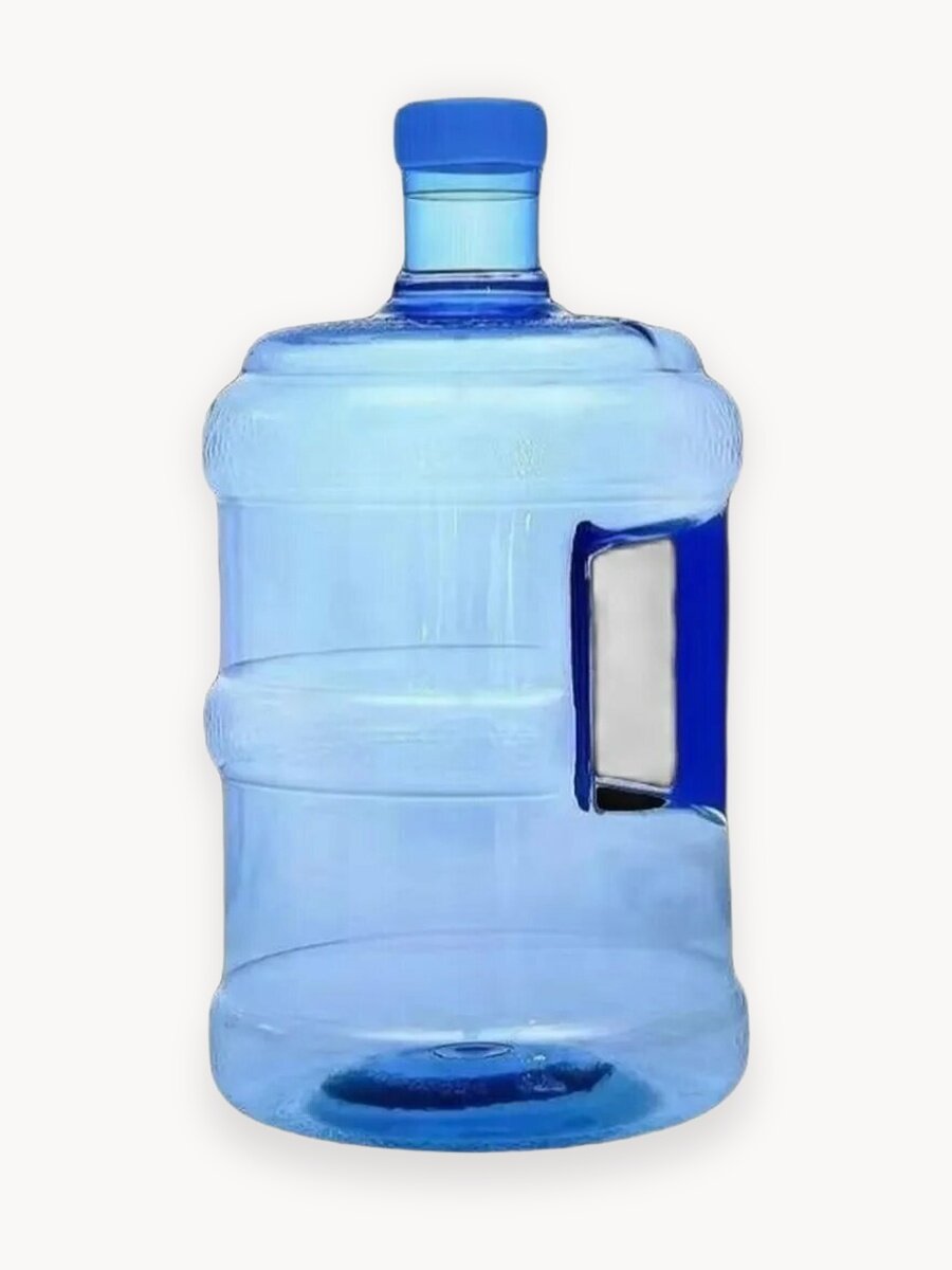 Многоразовая бутылка-бочонок, с ручкой, PET-G, 5 литров, голубая