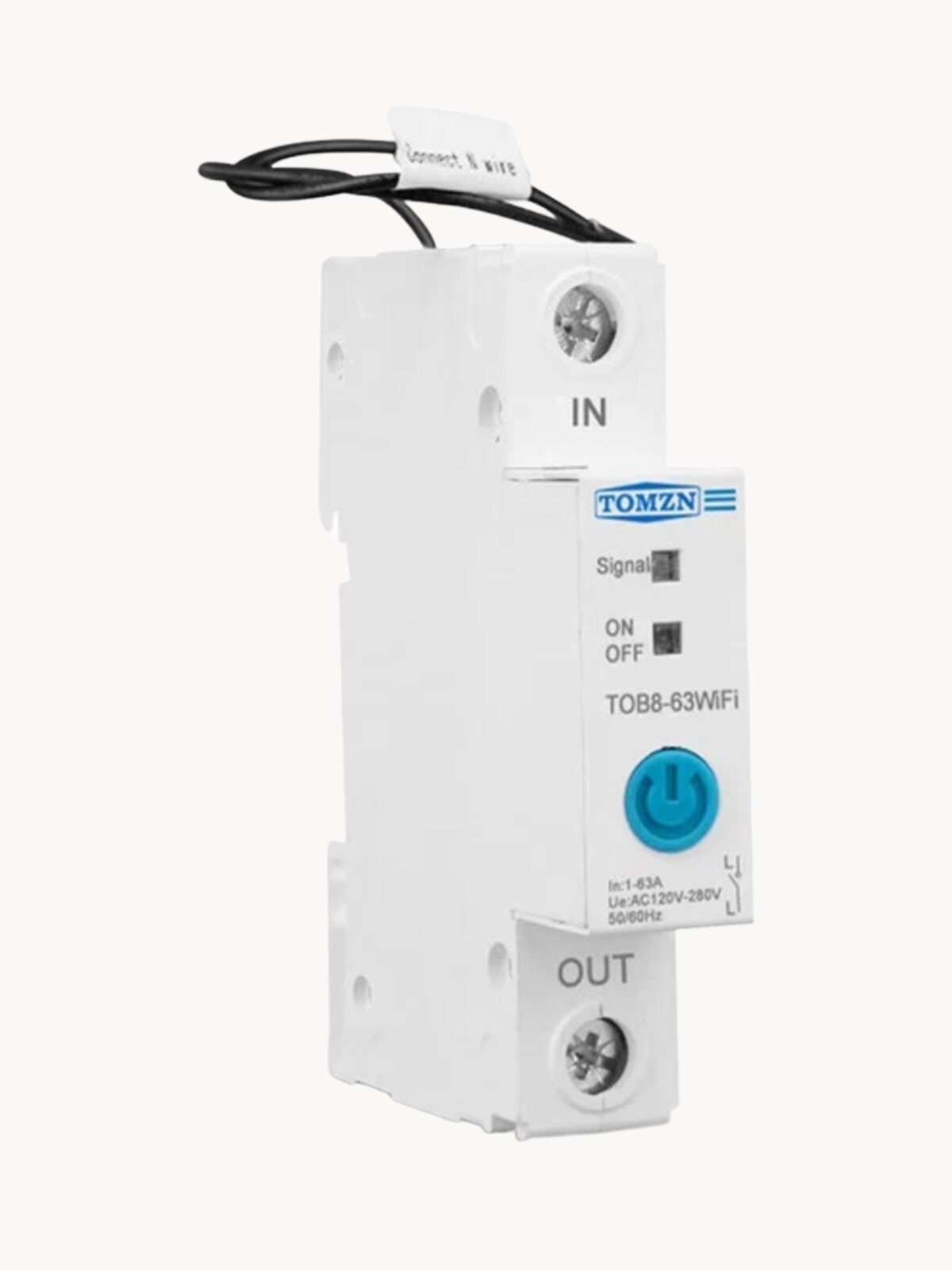 Умный Wifi Реле-Автомат Tuya на Din-Рейку с Ваттметром 40A. Работает в Приложение Digma Smart Life Tuya и Помощниками Яндекс Алиса, Маруся арт. 10013