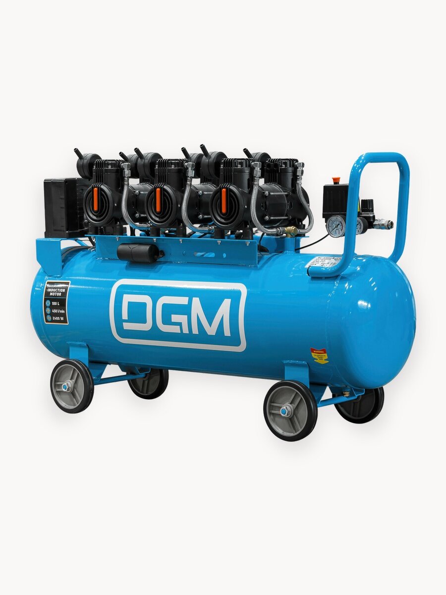 Компрессор безмасляный воздушный 100 л DGM AC-6100LD (DG2720-3)