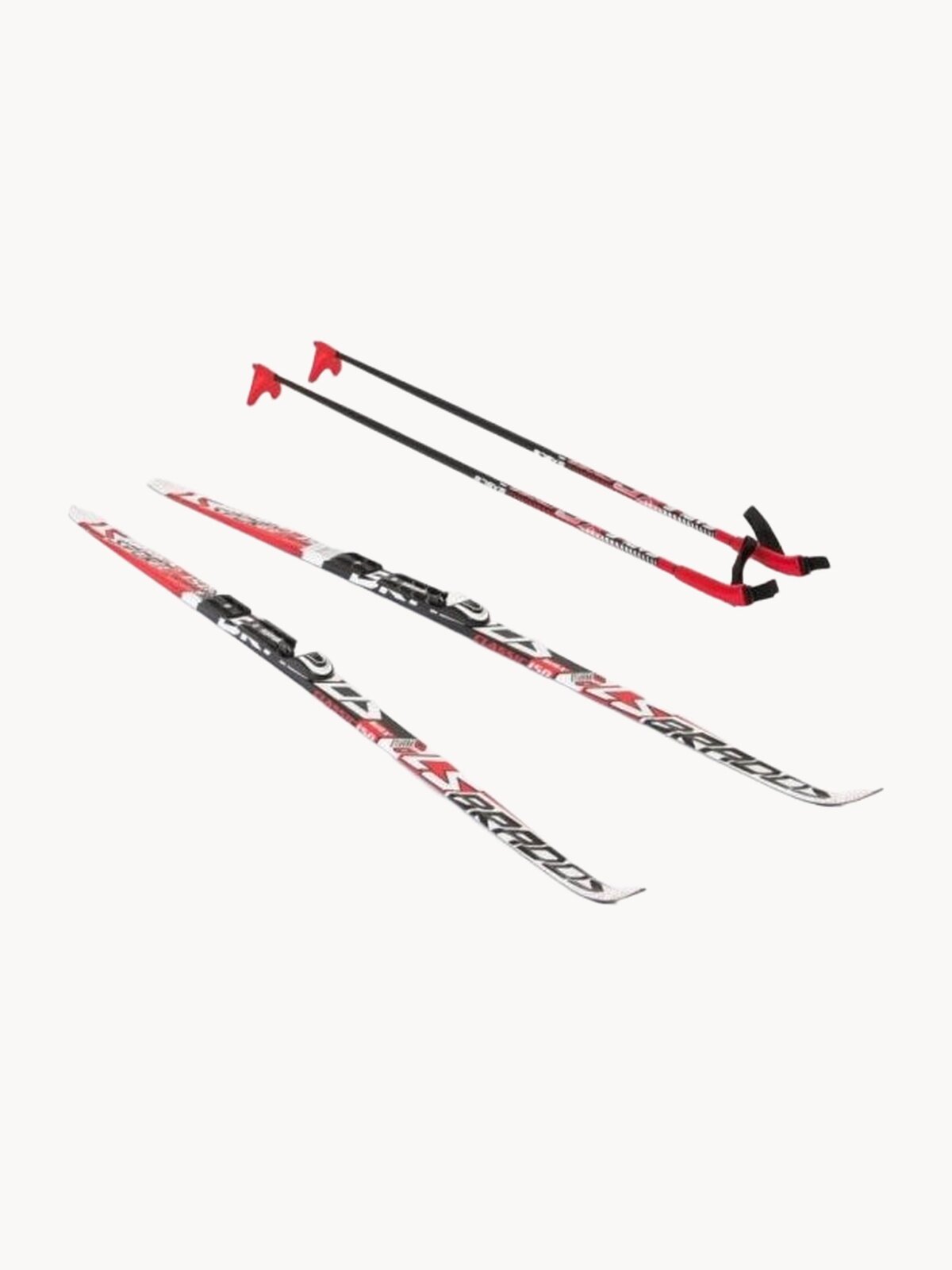 Лыжный комплект Stc с креплением NNN (Rottefella) с палками 150 WAX Brados LS Red