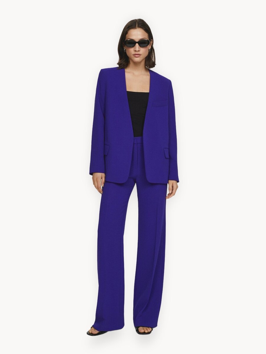 Пиджак MANGO Outlet, размер XS, синий