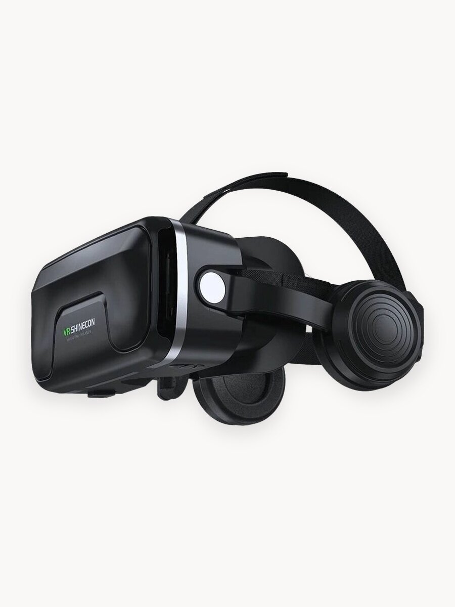 3D очки VR SHINECON виртуальная реальность для видео и игр (Android, IOS), Черный